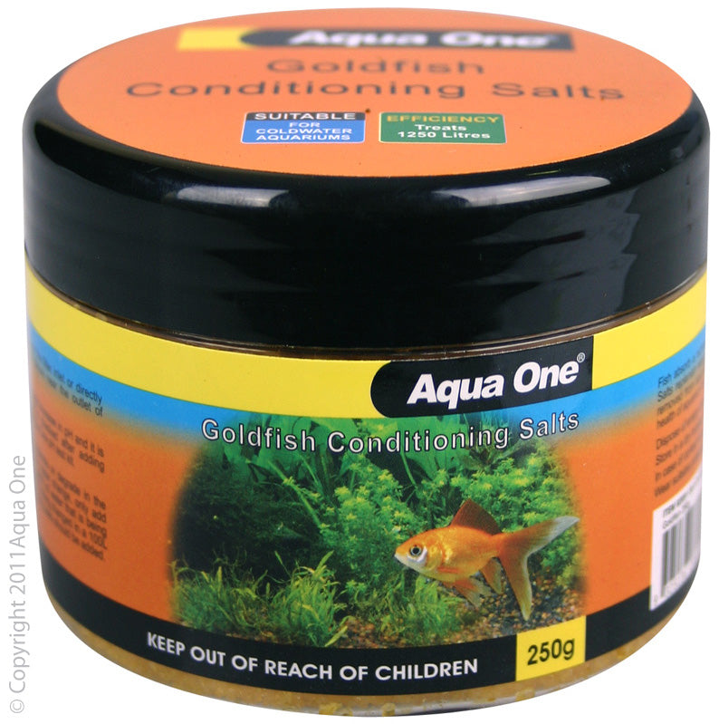 AQUA ONE GOLDFISH CONDITIONING SALT 250G – Campbelltown Pet & Aquarium ...