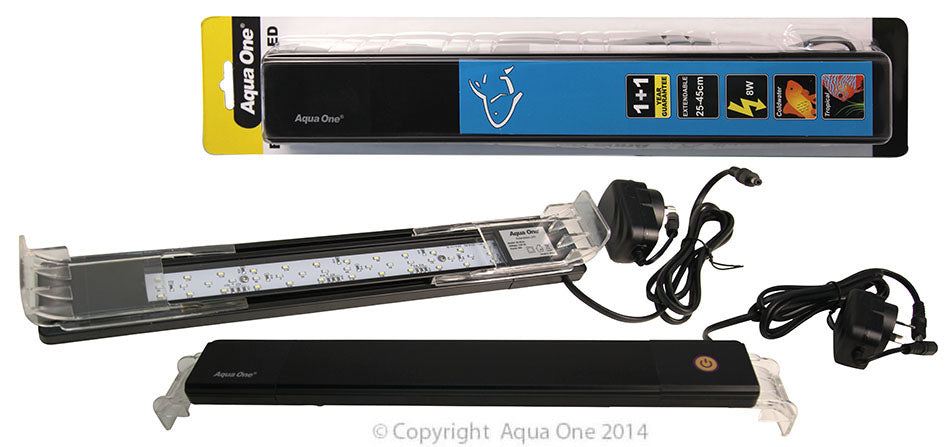 AQUA ONE LED EXTENDABLE LIGHT 25-45CM – Campbelltown Pet & Aquarium ...