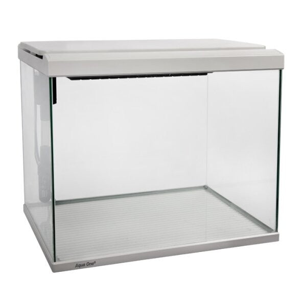 AQUA ONE LIFESTYLE CLASSIC 40 COMPLETE GLASS AQUARIUM 45CM 40L GREY ...