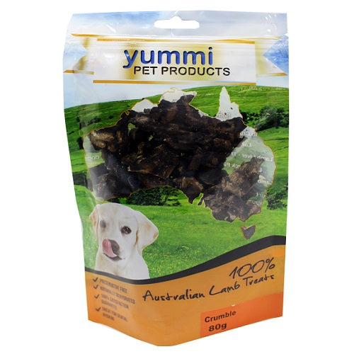 YUMMI LAMB CRUMBLE 80GM – Campbelltown Pet & Aquarium Centre Pty Ltd